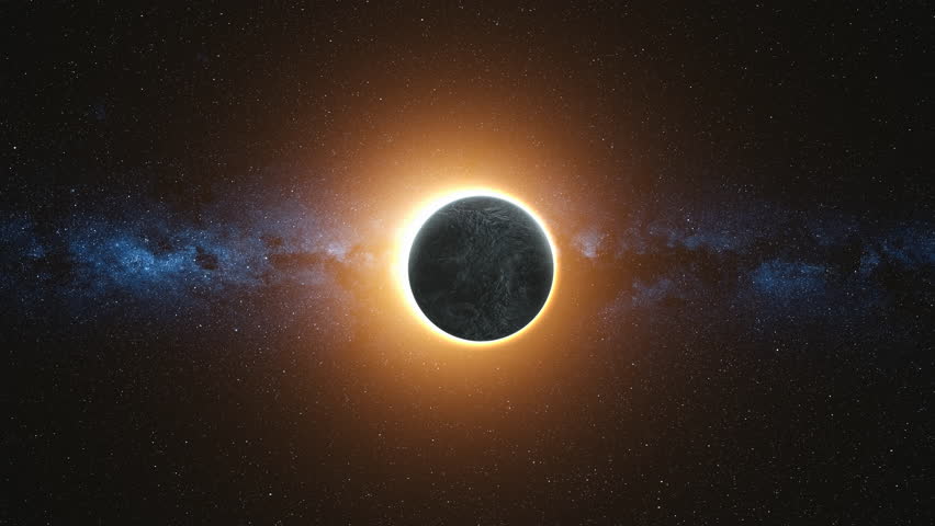 Full Solar Eclipse. the Moon Stock Footage Video (100% Royalty-free ...