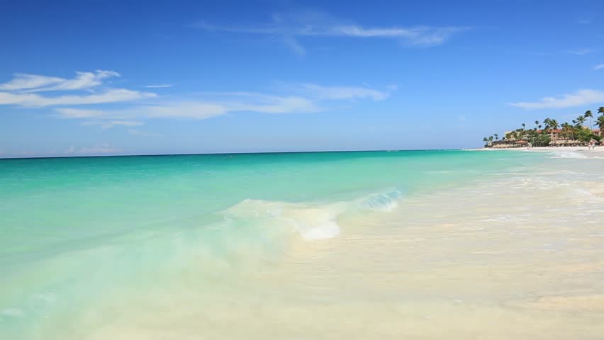 Amazing View On Eagle Beach Of Aruba Island. Caribbean. Beautiful ...