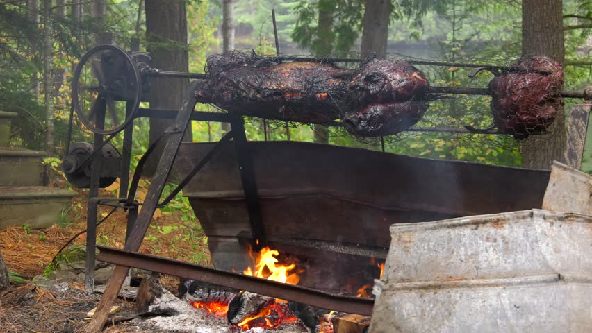 Rotating spit Stock Video Footage - 4K and HD Video Clips | Shutterstock