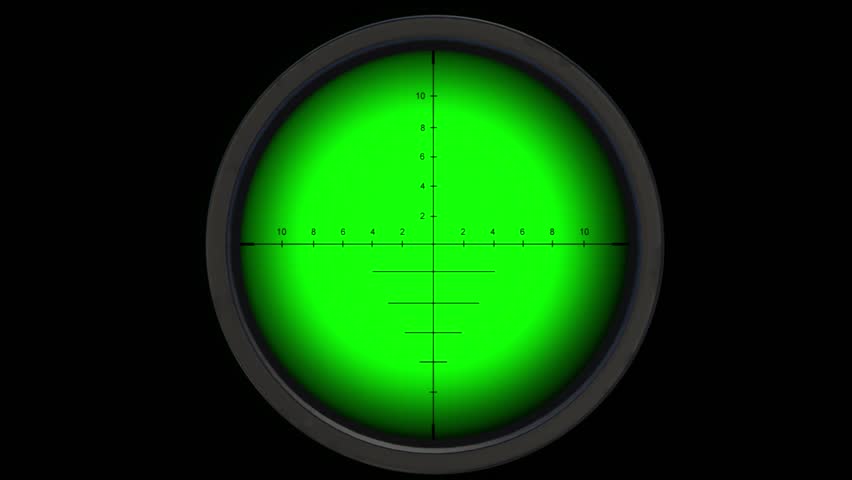 Sniper Scope Or Optical Sight On Green Screen. Sniper Scope Or Optical ...