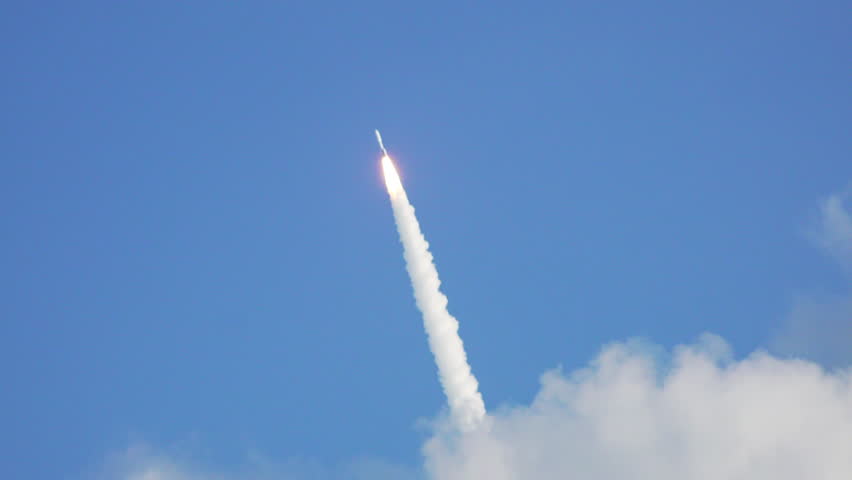 Rocket Lifting off into the clouds image - Free stock photo - Public ...