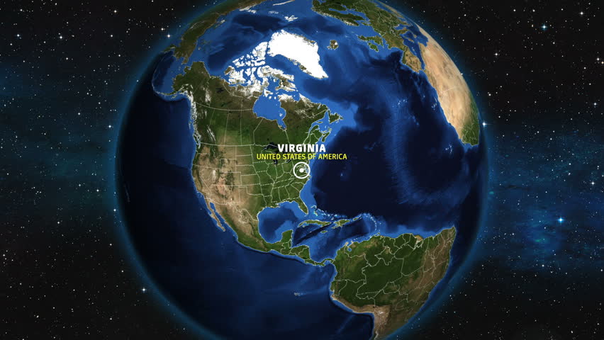 Virginia Map Usa - Earth Stock Footage Video (100% Royalty-free ...