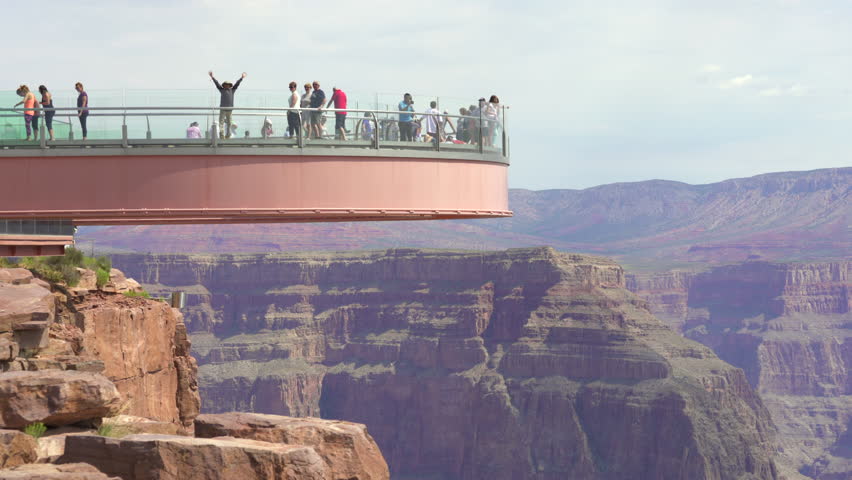 Grand Canyon West Rim. Skywalk Stock Footage Video (100% Royalty-free ...