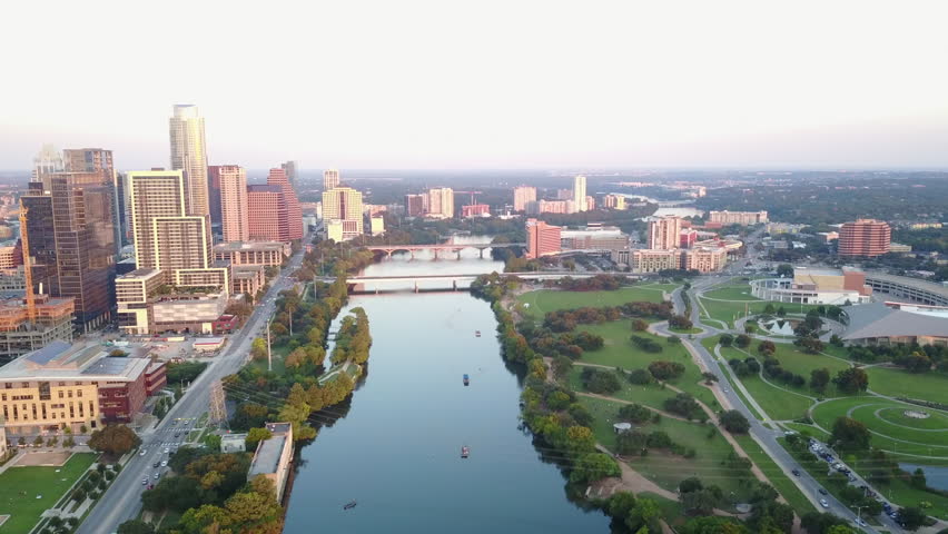Lake and landscape and Austin Skyline, Texas image - Free stock photo ...