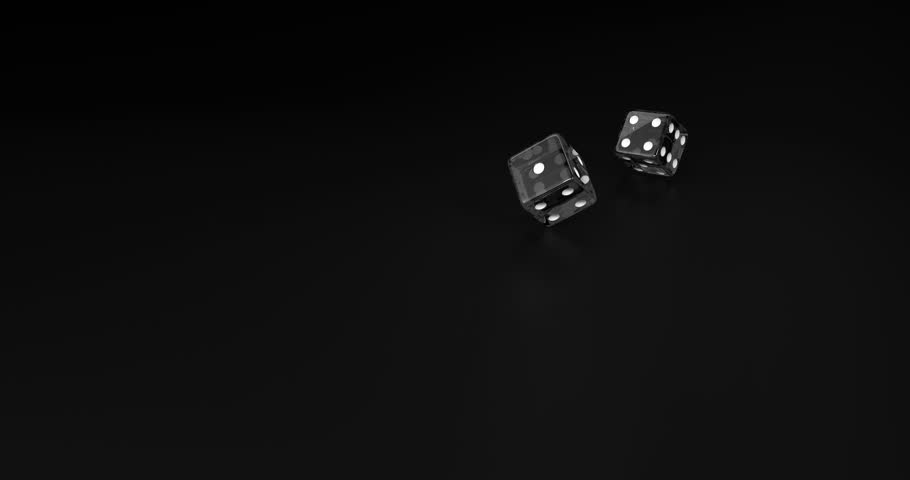 Black Dice Falling On Black Stock Footage Video (100% Royalty-free ...