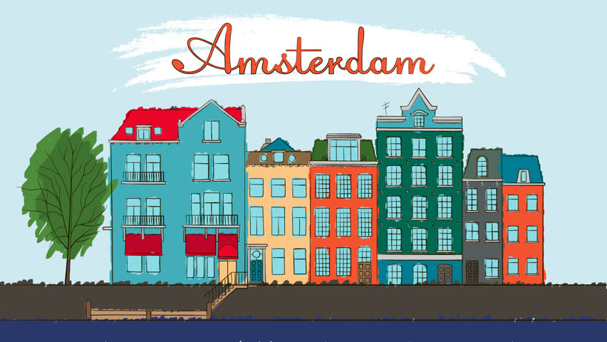 Amsterdam Houses Cartoon Stock Video Footage - 4K and HD Video Clips ...
