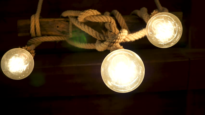 Light Bulbs On a Rope Stock Footage Video (100% Royalty-free ...