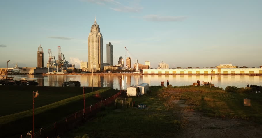 Skyline of Mobile, Alabama from the Gulf image - Free stock photo ...