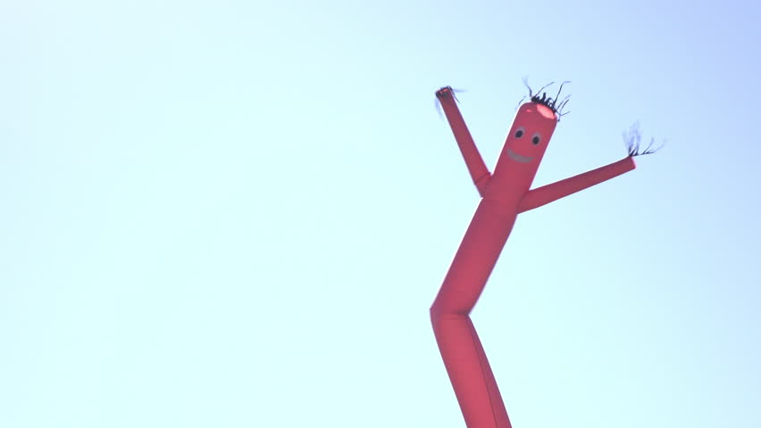 Crazy Armed Inflatable Balloon Man Stock Footage Video (100% Royalty ...