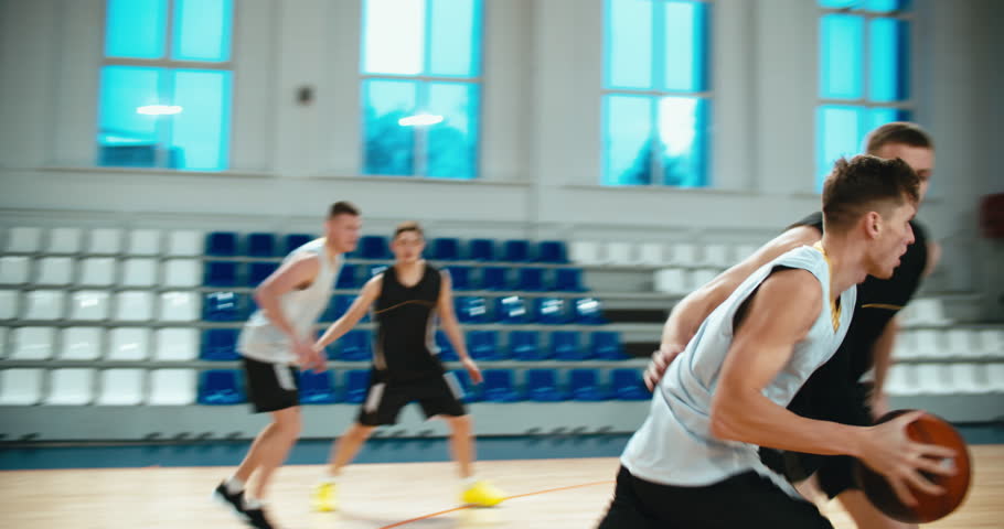 High School Team Playing Basketball Stock Footage Video (100% Royalty ...
