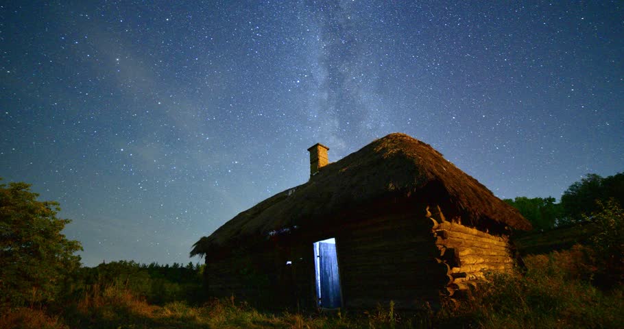 Stars over an old house image - Free stock photo - Public Domain photo ...