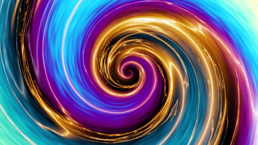 Endless Spinning Revolving Spiral. Seamless Stock Footage Video (100% ...