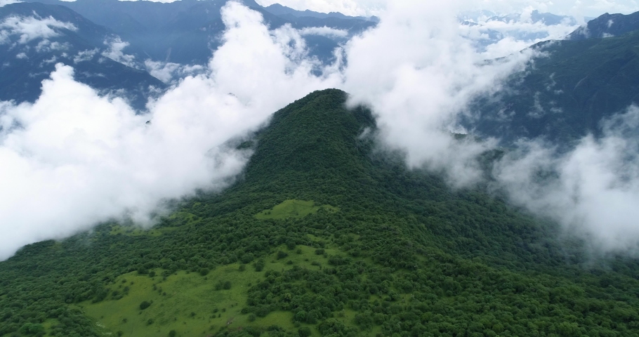 Clouds and landscape in Sichuan, China image - Free stock photo ...
