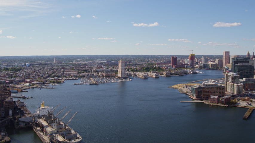 Cityscape and River of Baltimore, Maryland image - Free stock photo ...