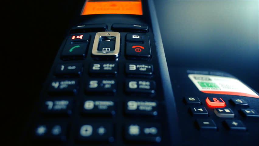 Answering Machine Phone Ringing. Close Stock Footage Video (100% ...