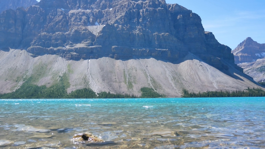Landscape of mountain and lakes in Jasper National Park, Alberta ...