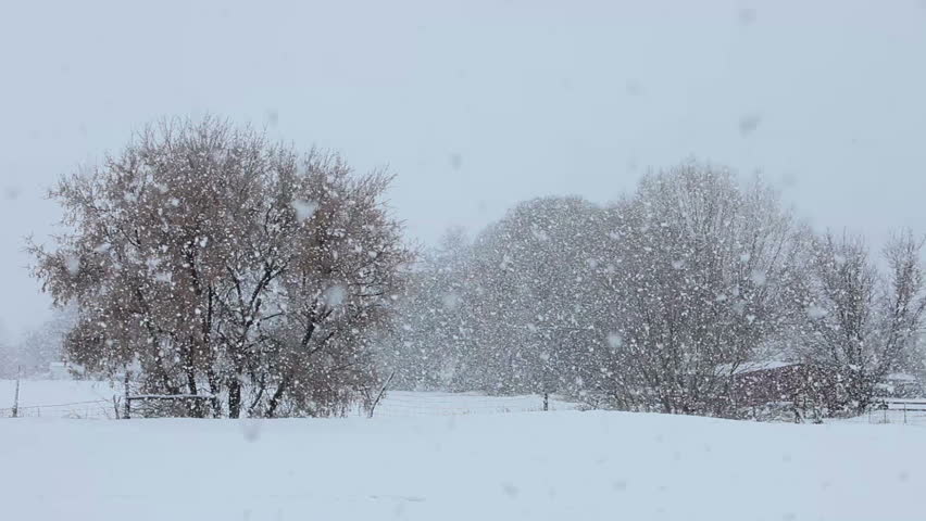 Stock video of snow blizzard in rural community late | 1062244 ...