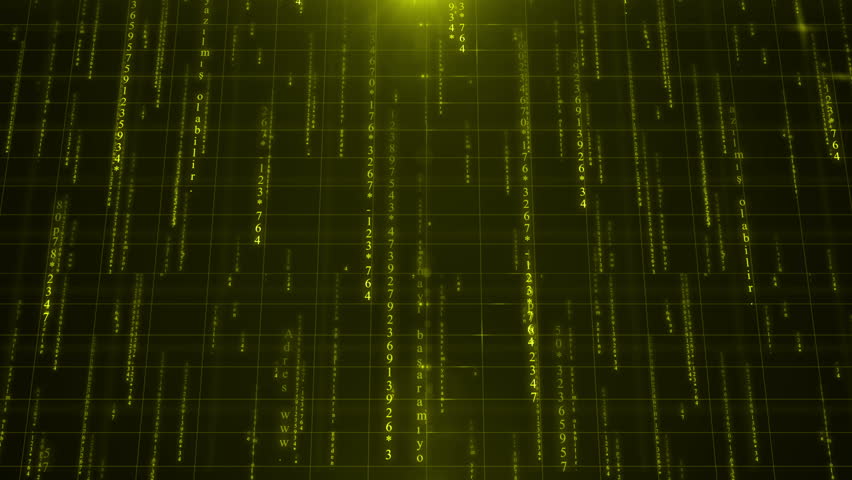 Loopable Program Code Moving On A Computer Screen. Green And Red. 2 ...