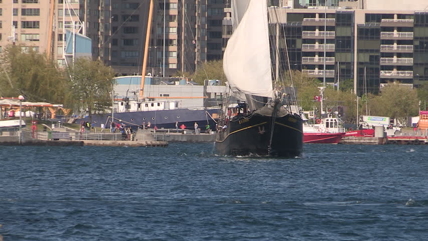 Toronto, Ontario, Canada - May 2015 Tall Ship Sailing By Toronto On ...
