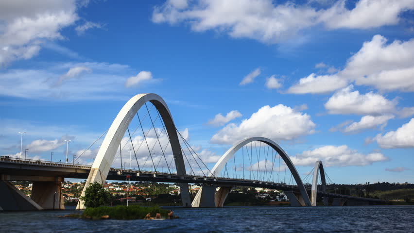 JK Bridge In Brasilia, The Capital Of Brazil. Stock Footage Video ...