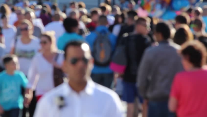 Street Filled With A Very Busy Anonymous Crowd Stock Footage Video ...