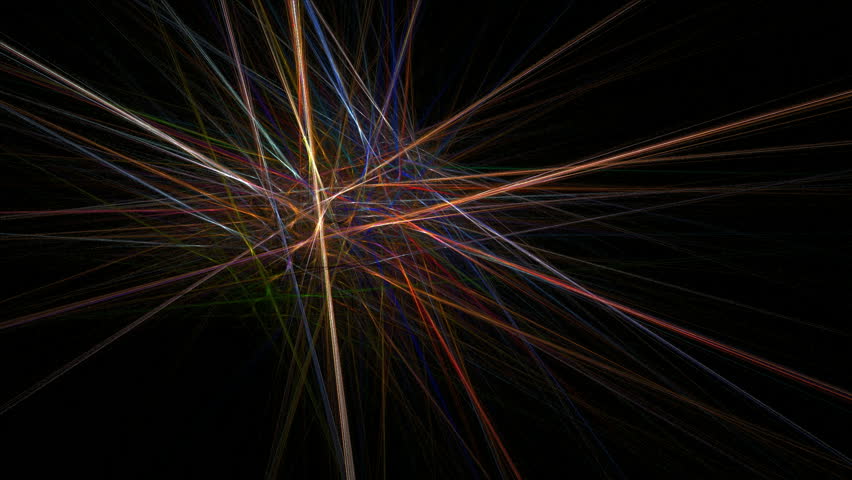 Red Fibers In Motion, Rays Of Blue Light - Bright Red Rays Of Light In ...