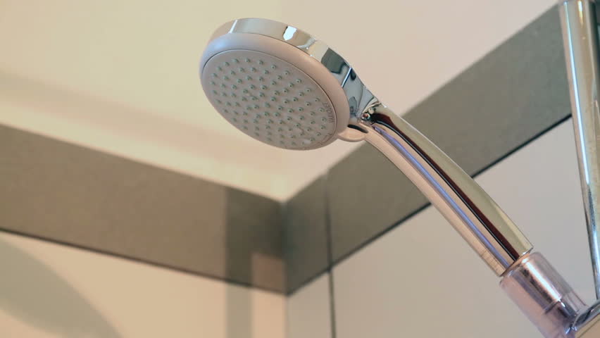 A Shower Head Turns On And Off. Stock Footage Video 527926 | Shutterstock