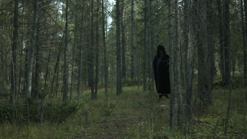 Pagan or Hooded Devil Worshiper Stock Footage Video (100% Royalty-free ...