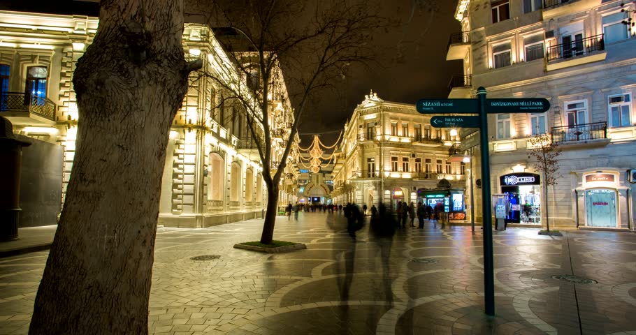 Nizami Street Oktober 2015 Baku, Stock Footage Video (100% Royalty-free ...
