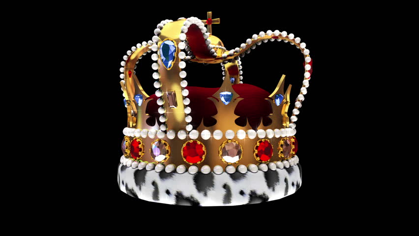 Rotating Crown with Alpha Channel. Stock Footage Video (100% Royalty ...