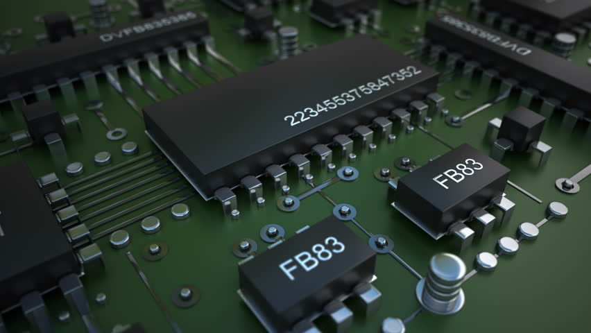 Computer Chip - Shallow Depth Of Field. Shallow Focus Shot Of A Chip Or ...