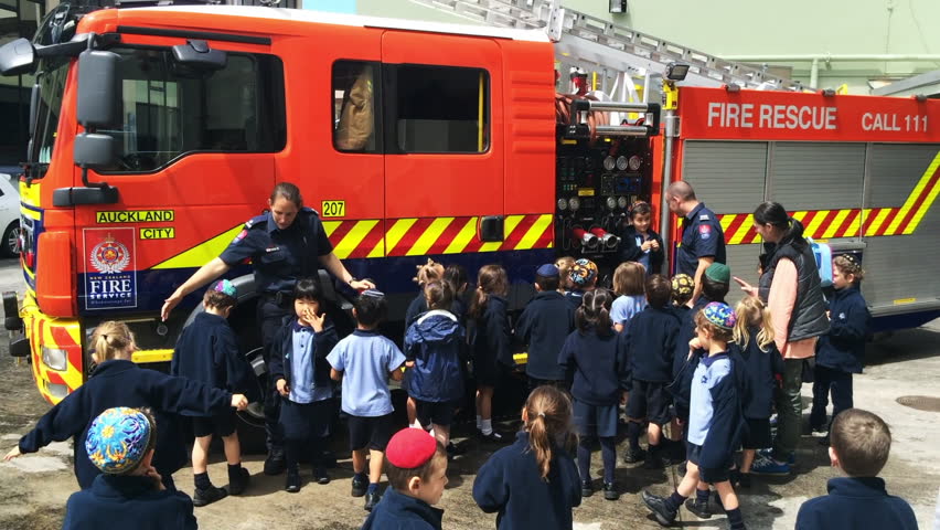 AUCKLAND - OCT 27 2015:Fire Safety Education Day In Auckland City Fire ...