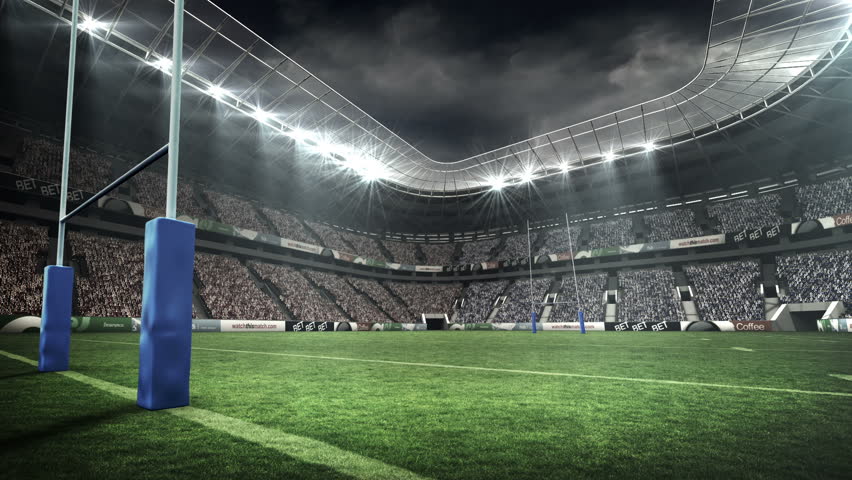 View Of A Rugby Stadium In Night During World Cup Stock Footage Video ...