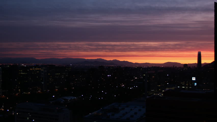 Sunset in Santiago (chile) Stock Footage Video (100% Royalty-free ...