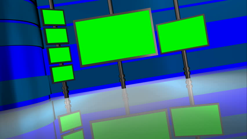 Stockvideo-Clip von Animated chroma key green shiny virtual set ...