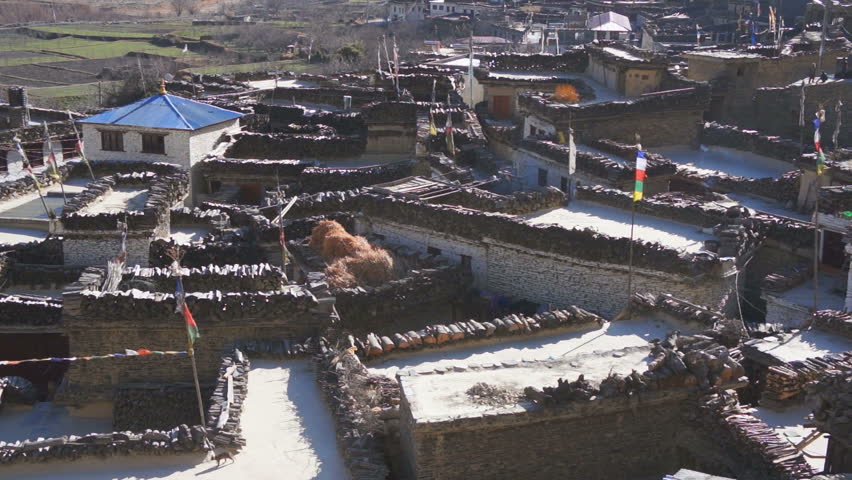 MARPHA, NEPAL - 28TH DECEMBER, 2013: Aerial View Of The Village Of ...