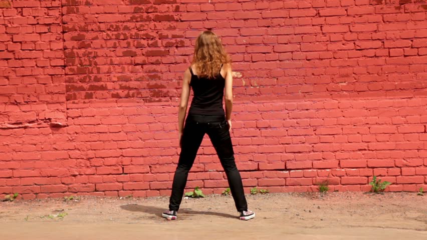 Curls Girl Stand Back to Stock Footage Video (100% Royalty-free ...