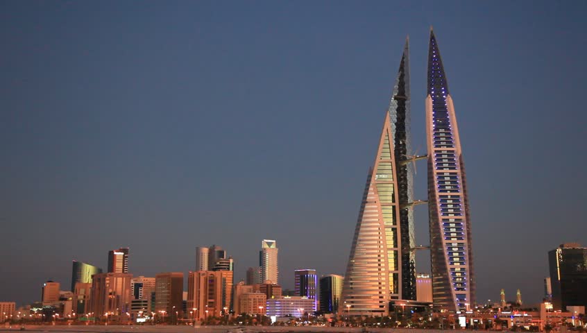 Skyline of Manama City with Stock Footage Video (100% Royalty-free ...