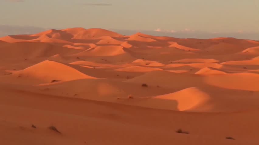 Desert Erg Sand Dunes Among Stock Footage Video (100% Royalty-free ...