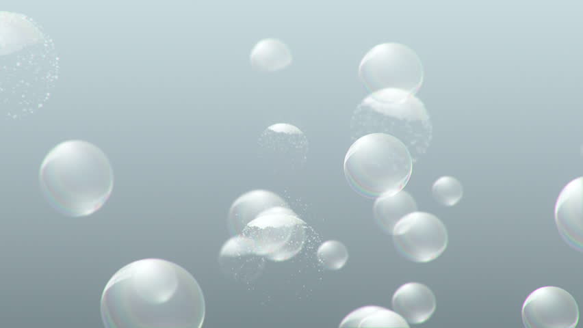 Animation Flying Of Soap Bubbles On Colorful Background. Animation Of ...