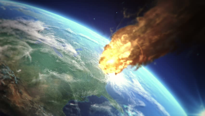 Asteroid Meteor Hitting Earth