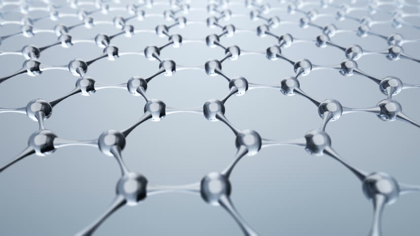 Stock video of animation slow moving of hexagonal molecules | 13756724 ...