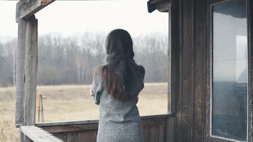 Sad And Upset Young Woman Looking Out Of The Window: Sadness ...
