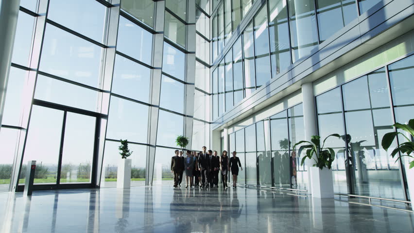 Business People Inside A Modern Office Building. Stock Footage Video ...
