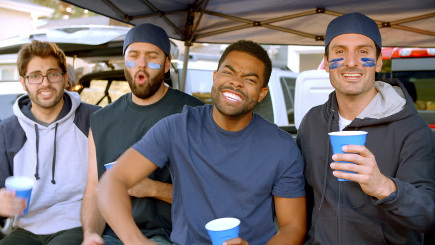 Group of Male Sports Fans Stock Footage Video (100% Royalty-free ...