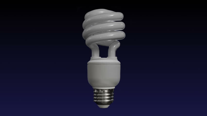 Floating Compact Fluorescent Light Bulb Stock Footage Video (100% ...