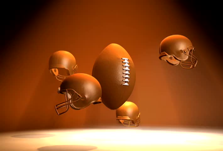 Animated Rotating Football and Helmet Stock Footage Video (100% Royalty ...