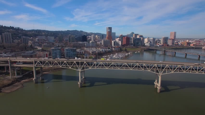 Portland Waterfront Aerial View