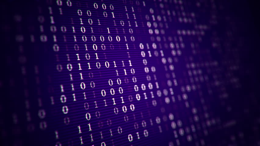 Digital Binary Code Lock. Computer Generated Seamless Loop Abstract Motion Background Stock ...
