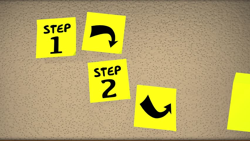 Steps Instructions 1 2 3 Video de stock (totalmente libre de regalías ...